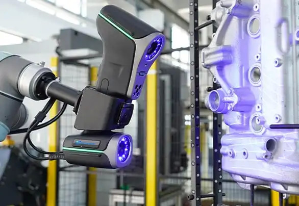 UR5 Universalroboter Cobot mit Scanner 3D als automatisierter Station ...