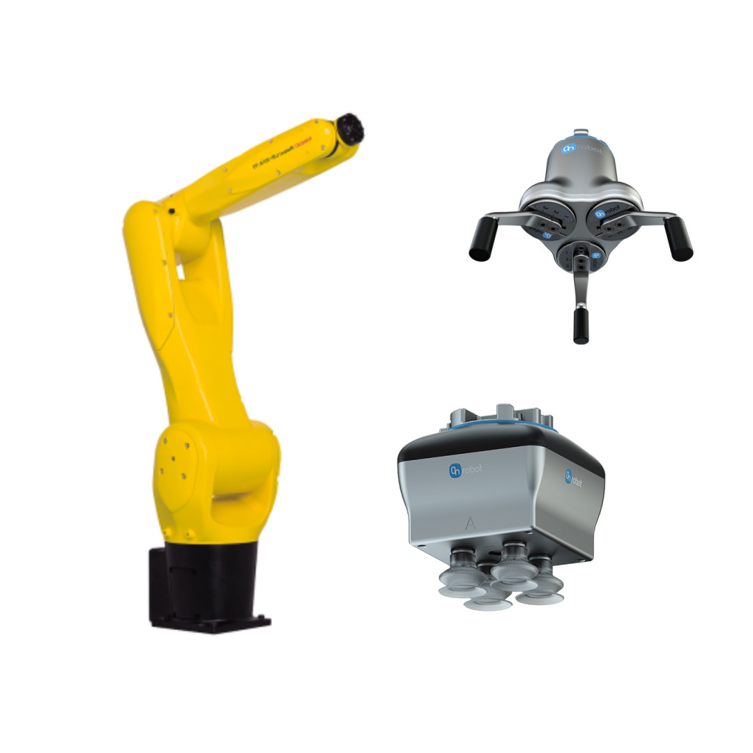 Roboter FANUC LR-10iA/10 mit GREIFER des FINGER-3FG15 DREI und VGC10 ...